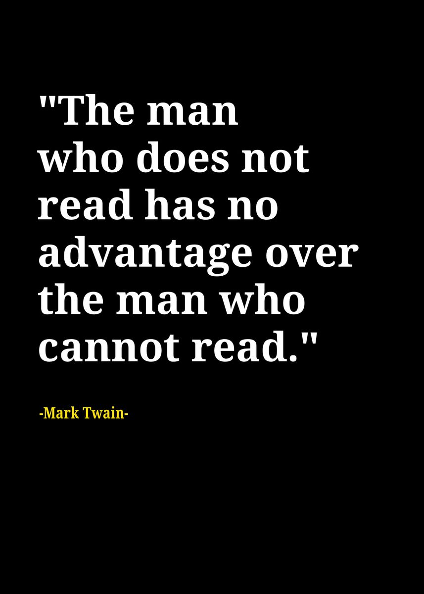 'Quotes Mark Twain' Poster, picture, metal print, paint by Angela Kawai ...