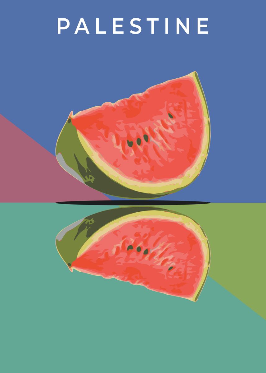 'Watermelon Palestine Art' Poster, picture, metal print, paint by Omar ...