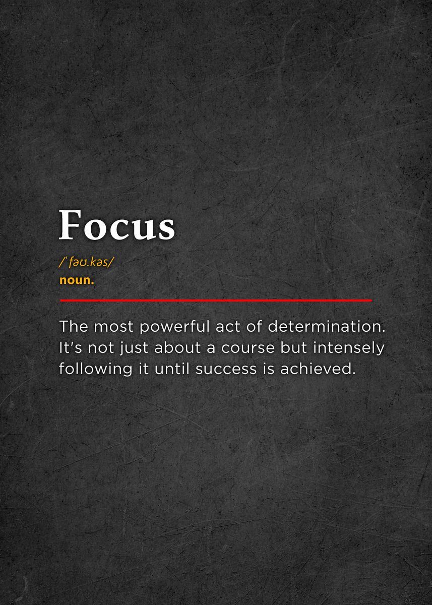 'Focus on Your Goals' Poster, picture, metal print, paint by HOLOSOMNIA ...
