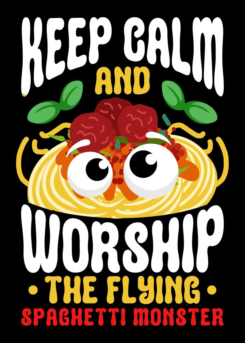 'FSM Pastafarian' Poster, picture, metal print, paint by AestheticAlex ...