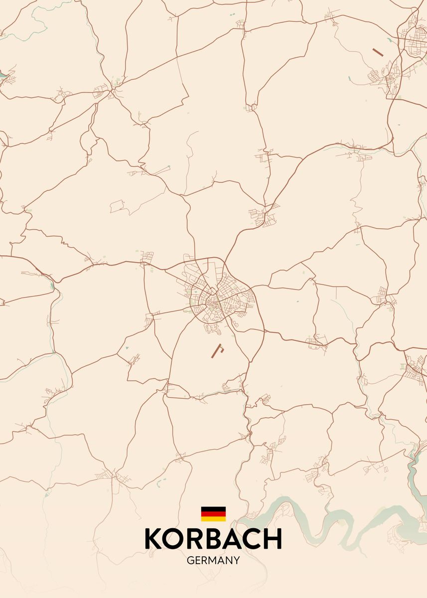 'Korbach DE' Poster, picture, metal print, paint by IMR Designs | Displate