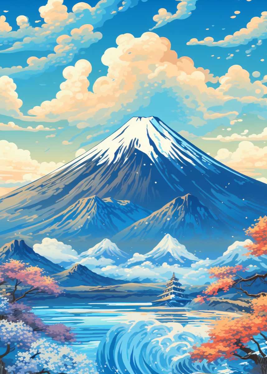 'Landscape of Japan' Poster, picture, metal print, paint by Conceptual ...