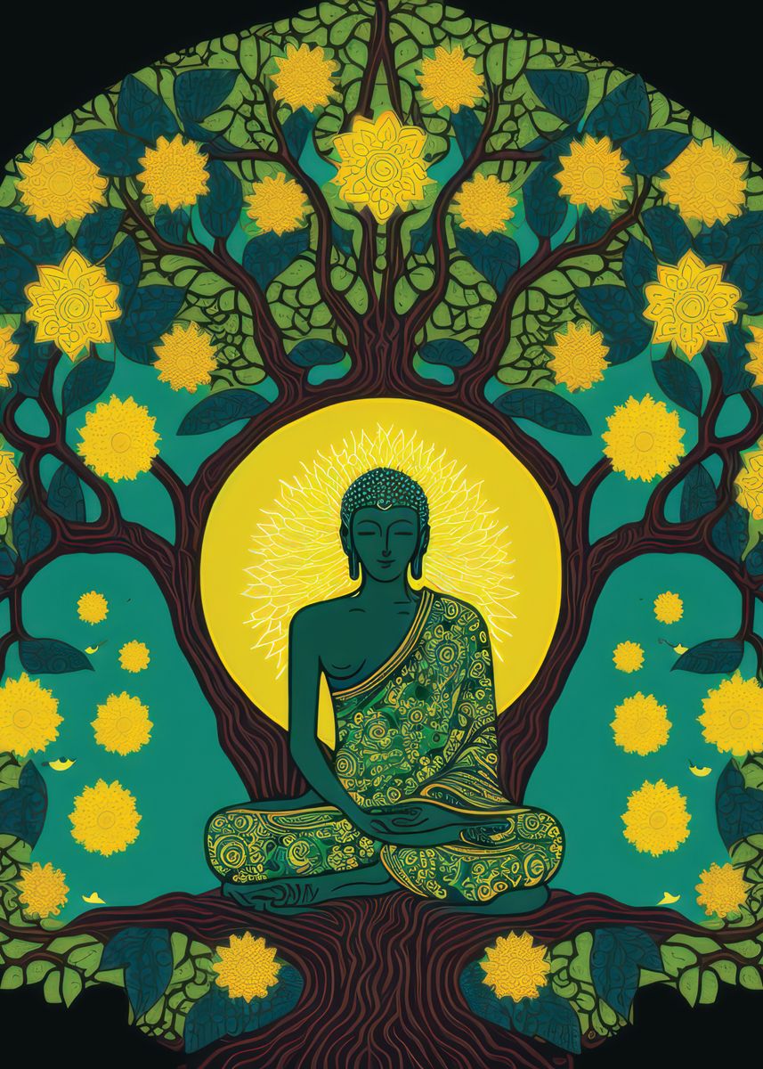 'Transcendent Bliss zen' Poster, picture, metal print, paint by PRANIT ...