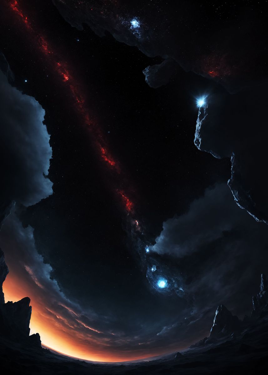 'Galactic view' Poster, picture, metal print, paint by Lukasz Kobylka ...