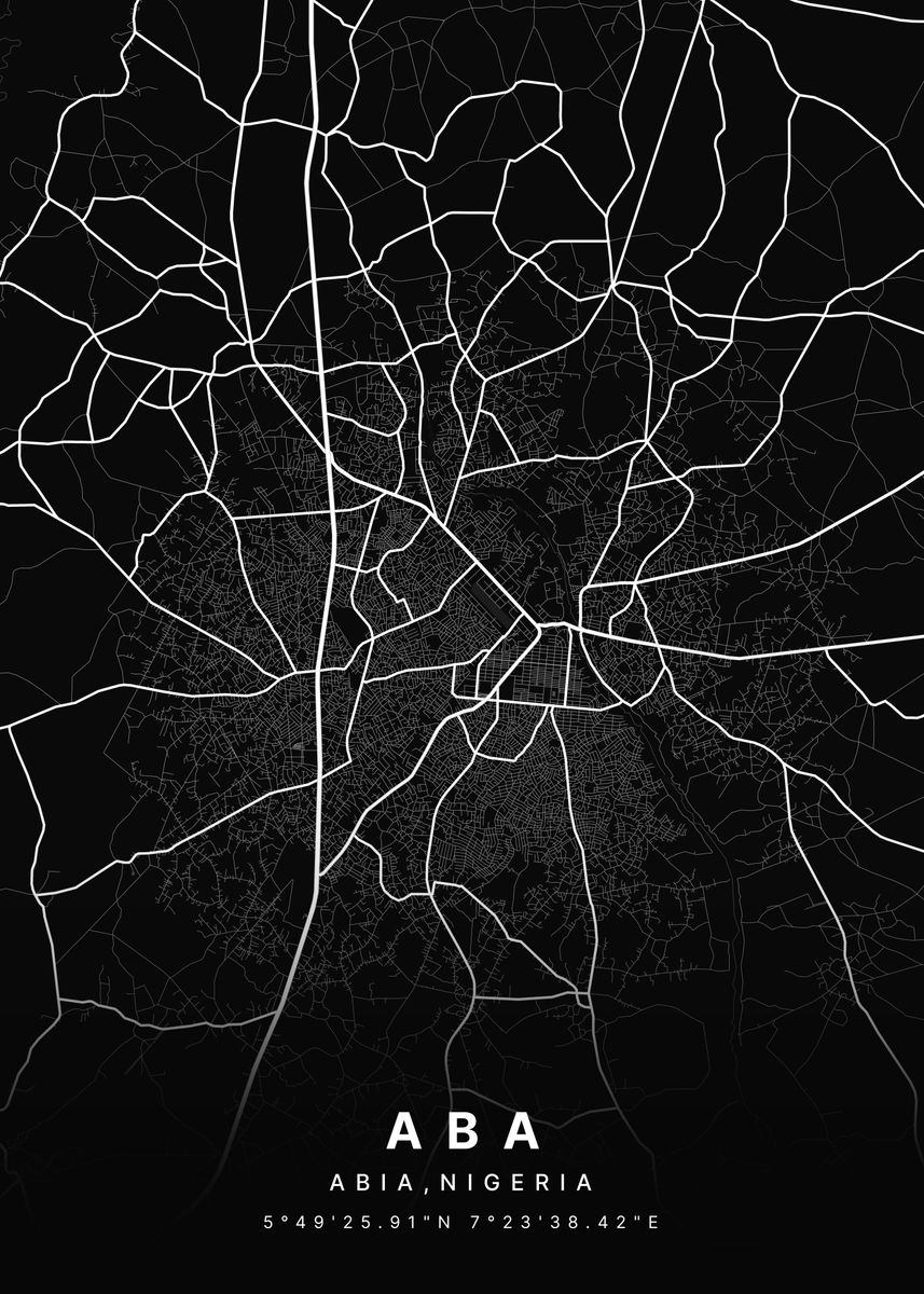 'Aba Abia Nigeria' Poster, picture, metal print, paint by Kemi | Displate