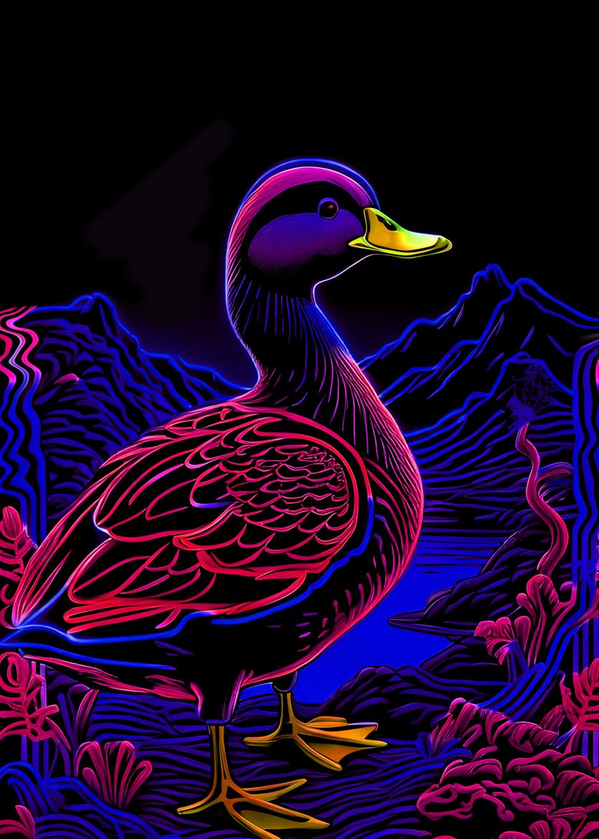 'animal neon light ' Poster by zuzuzu | Displate