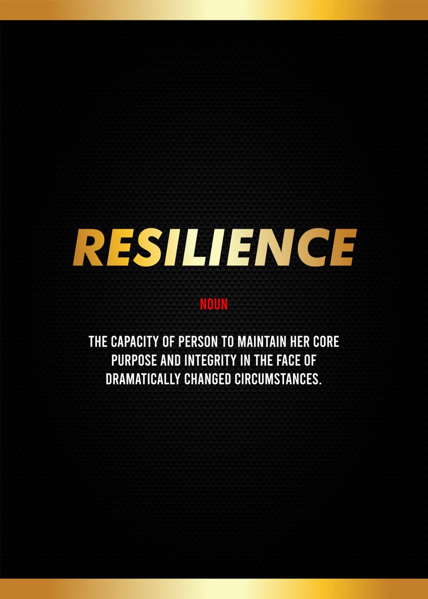'resilience definition' Poster by Most Popular Cult posters | Displate