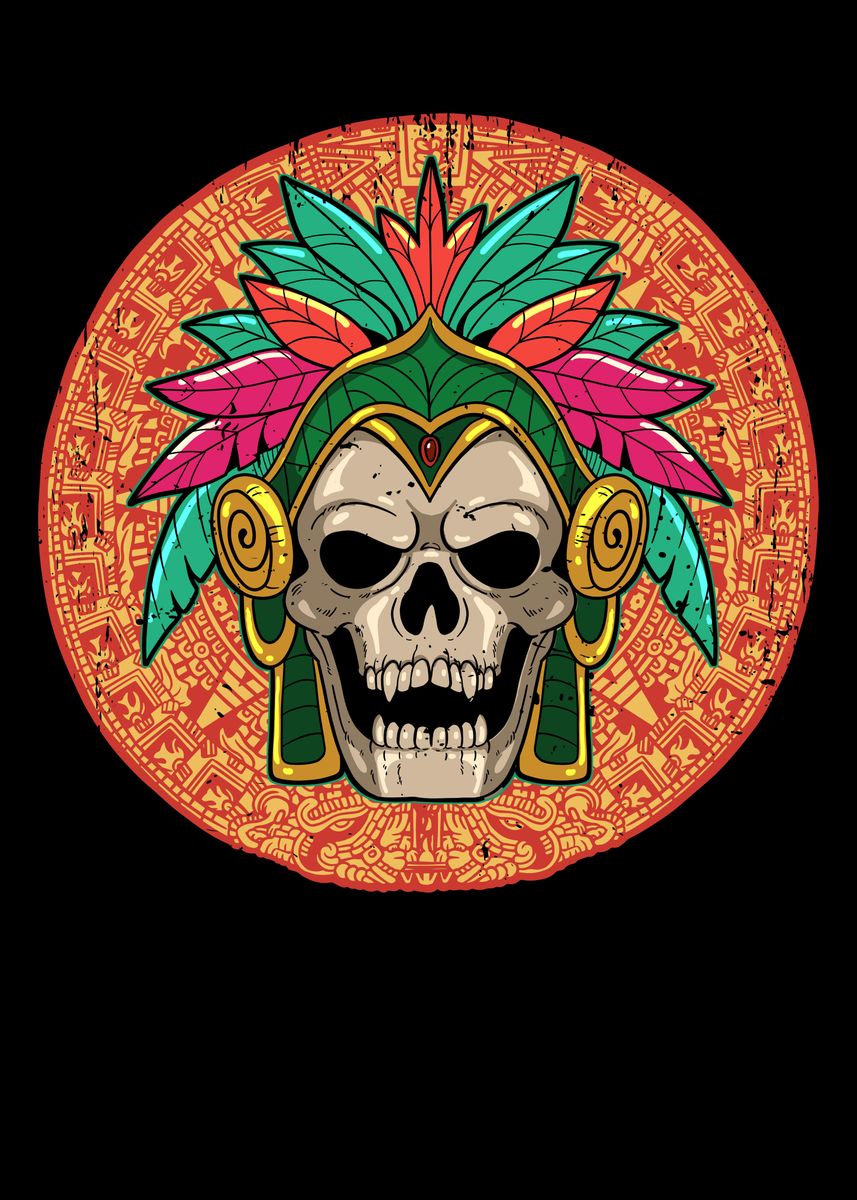'Mexican Aztec Warrior' Poster by PxL | Displate