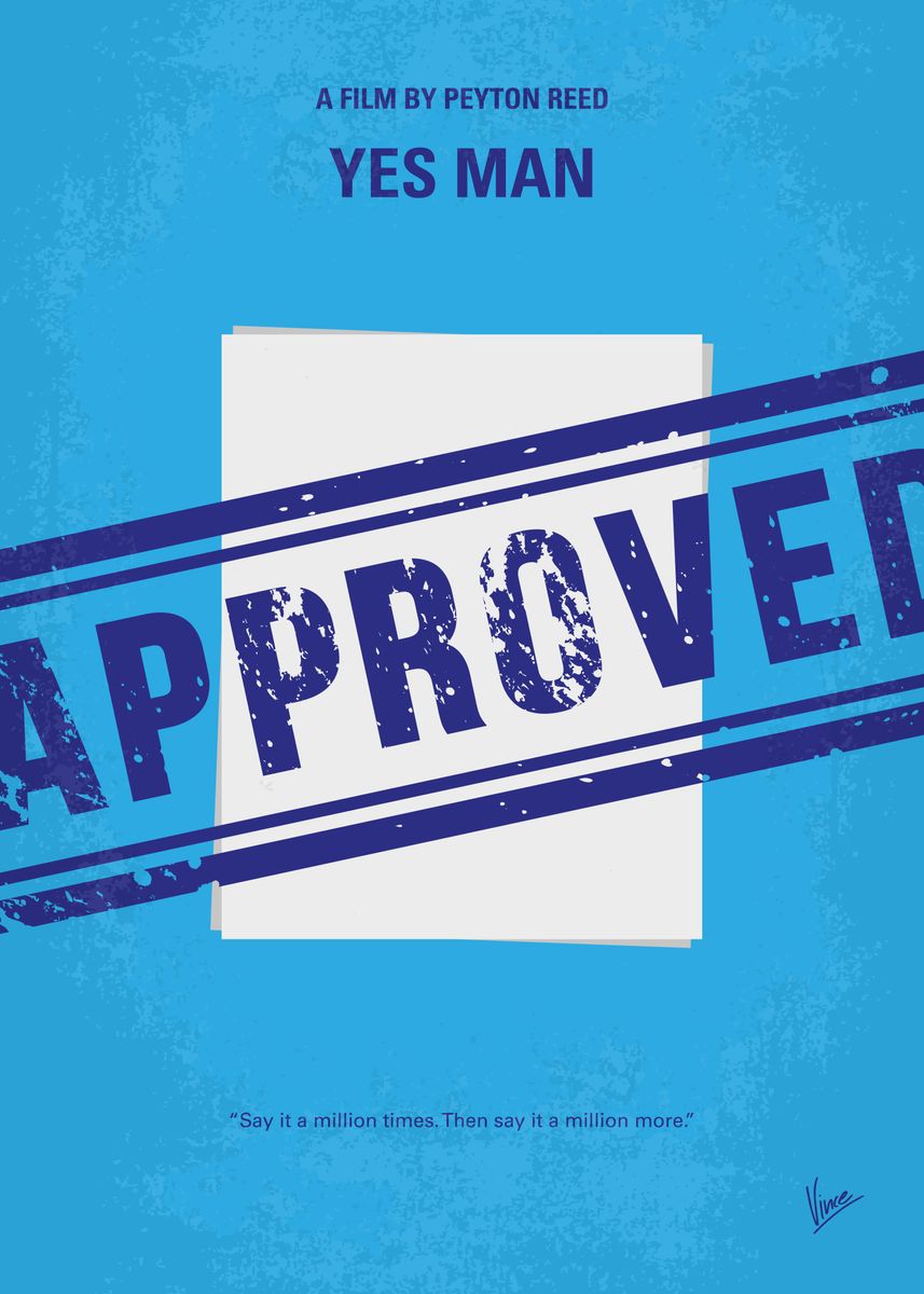 'No1389 My Yes man' Poster, picture, metal print, paint by Chungkong ...