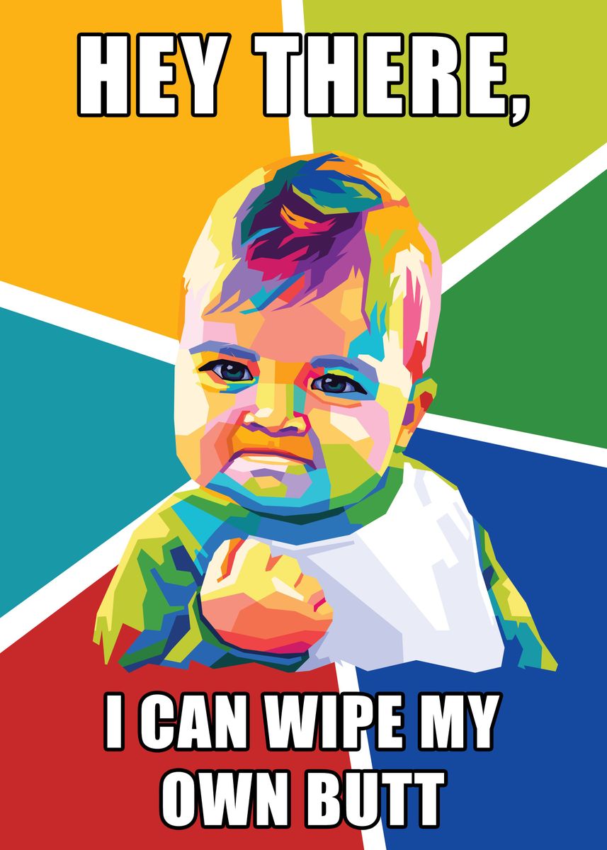 'Kids Meme Pop Art' Poster, picture, metal print, paint by Anthony ...