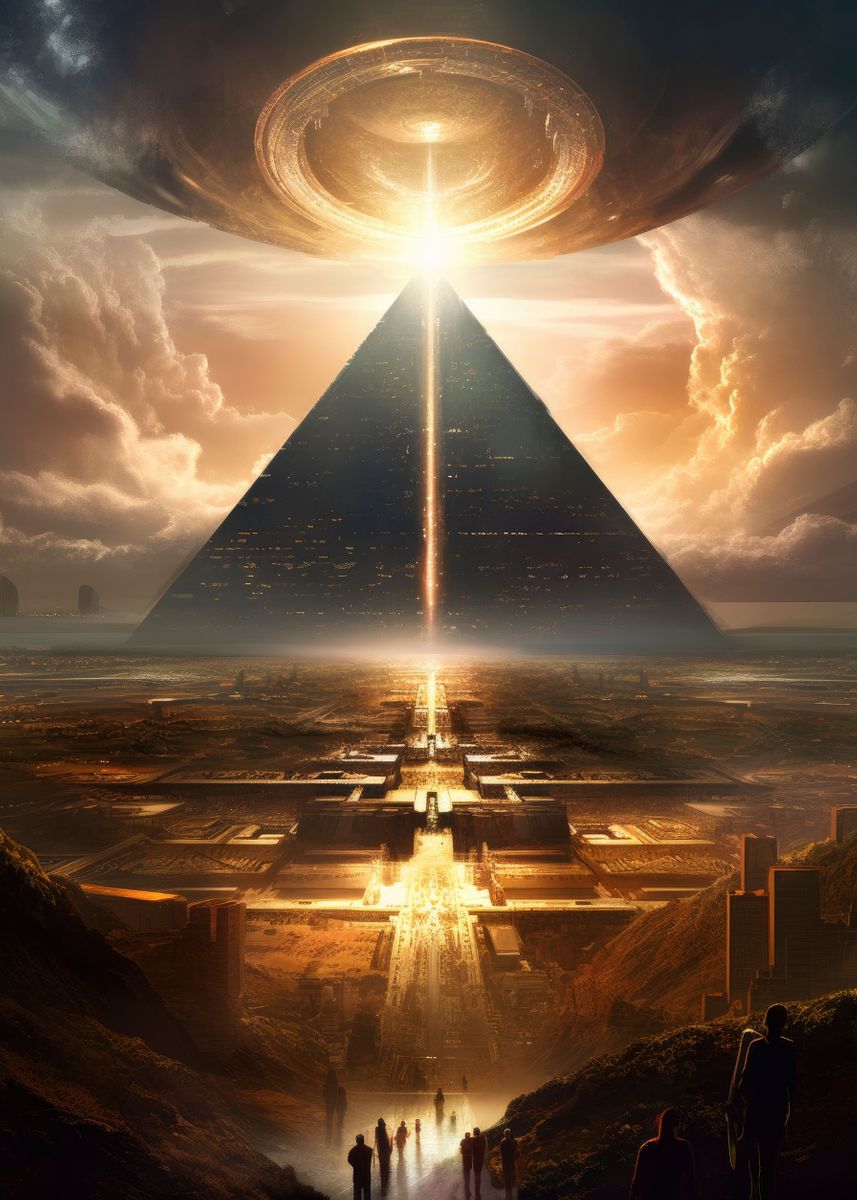 'Futuristic Pyramid Art' Poster, picture, metal print, paint by Steven ...