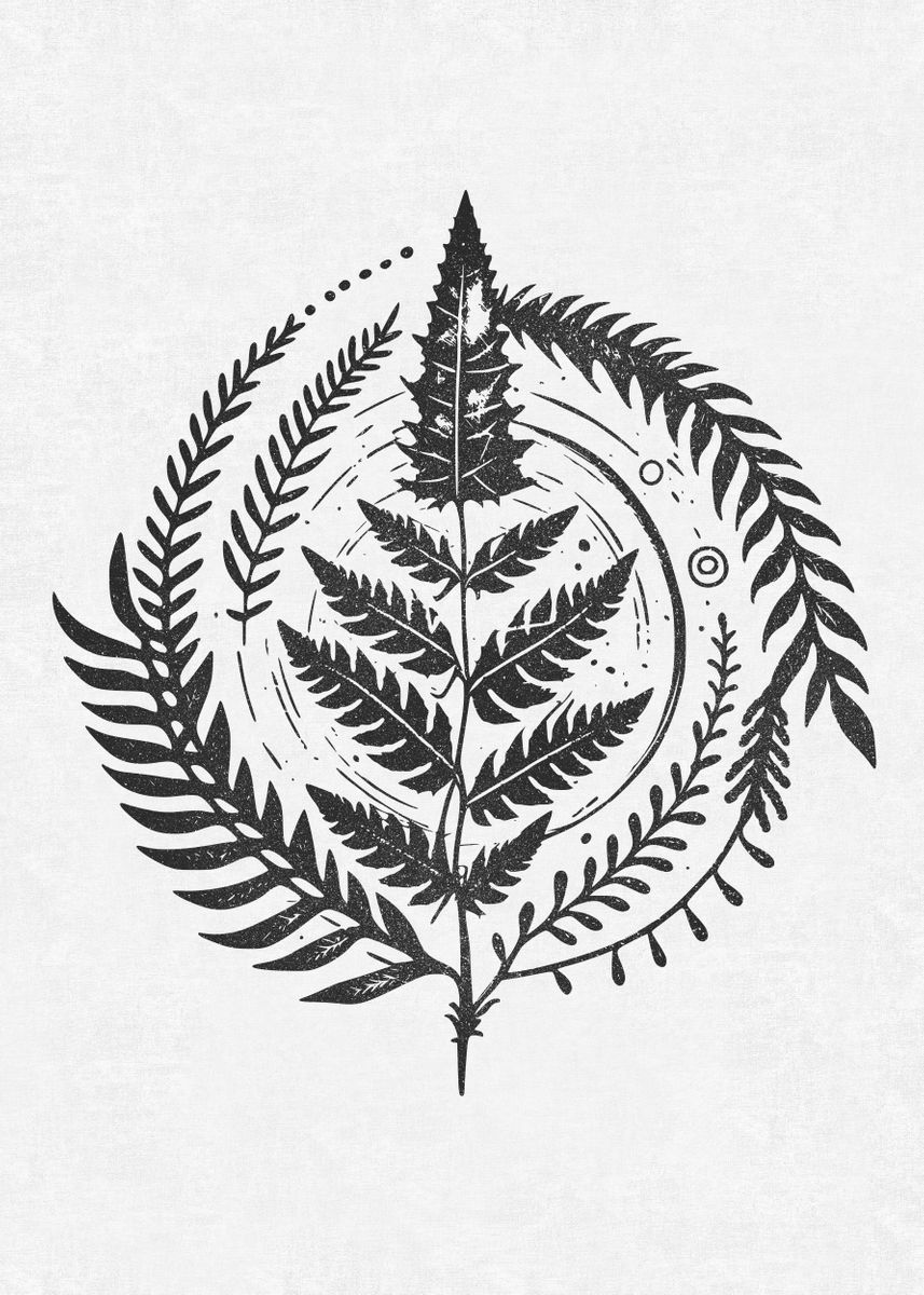 'Witch Fern' Poster, picture, metal print, paint by Ilya Danilov | Displate