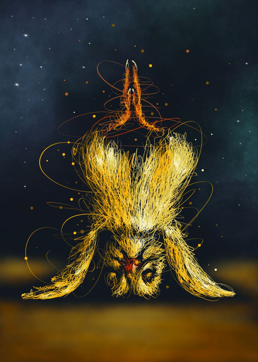 'chicken yoga scribble art' Poster, picture, metal print, paint by ...