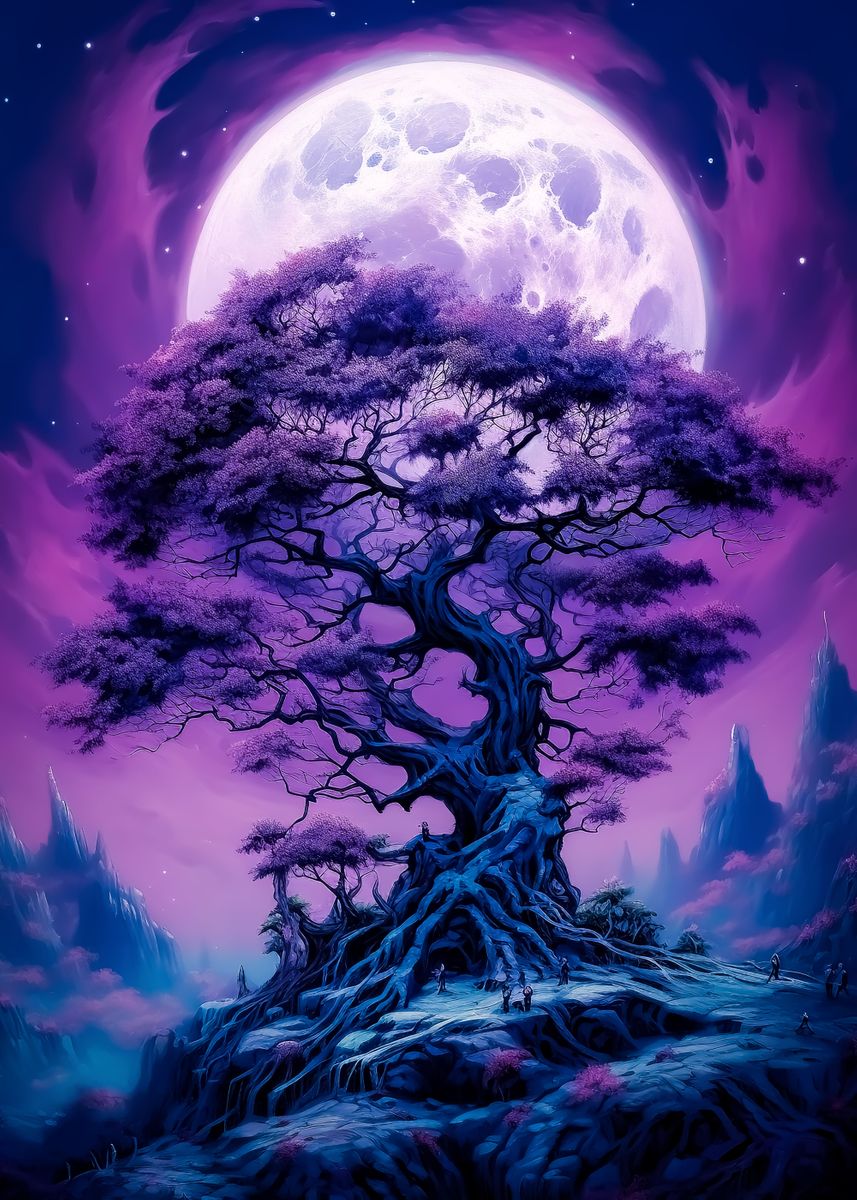 'Cosmic Tree of Life' Poster by Agnes Amory | Displate