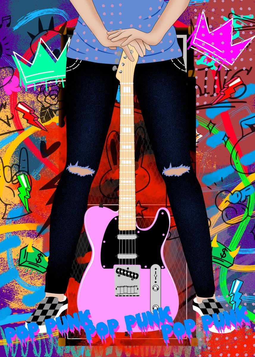 'pop punk street art' Poster, picture, metal print, paint by best art ...