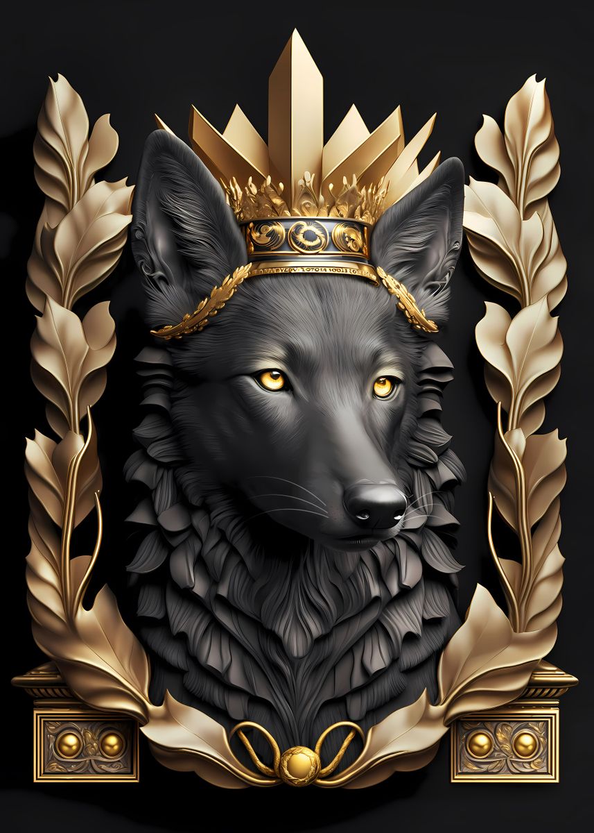 'Noble King Wolf' Poster, picture, metal print, paint by Luong Phat ...