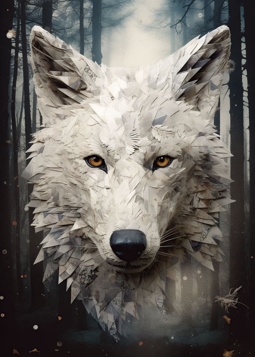 'Wild at Heart Wolf Poster' Poster by IDD STUDIO | Displate