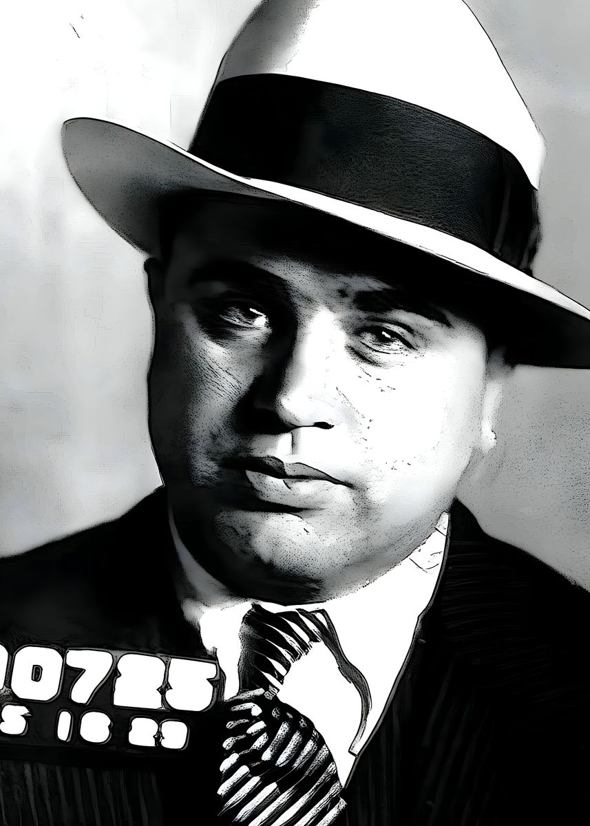 'Al Capone Mug Shot' Poster, picture, metal print, paint by Jon Baran ...