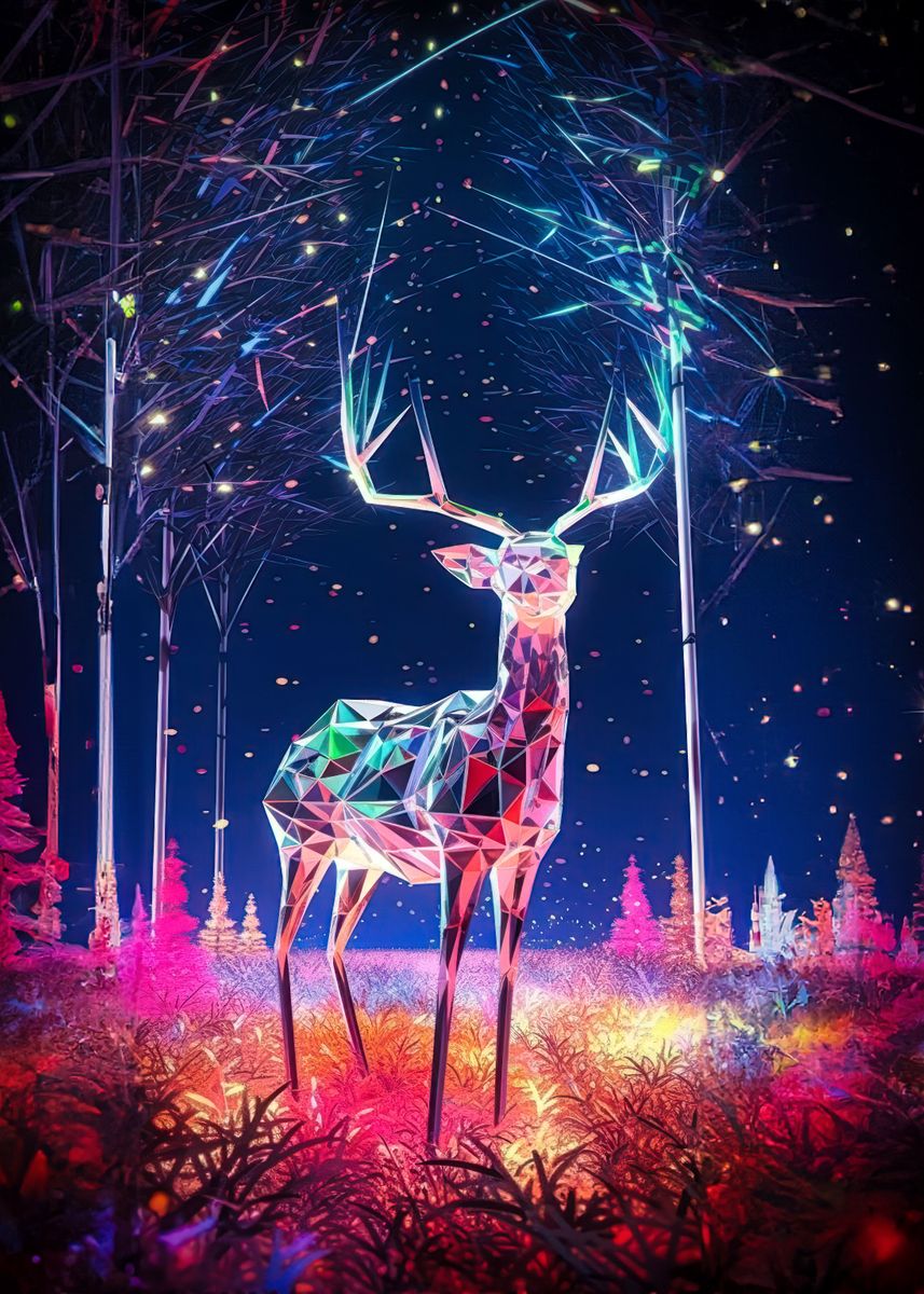 'Radiant Stag 8' Poster by Michael Strevens | Displate