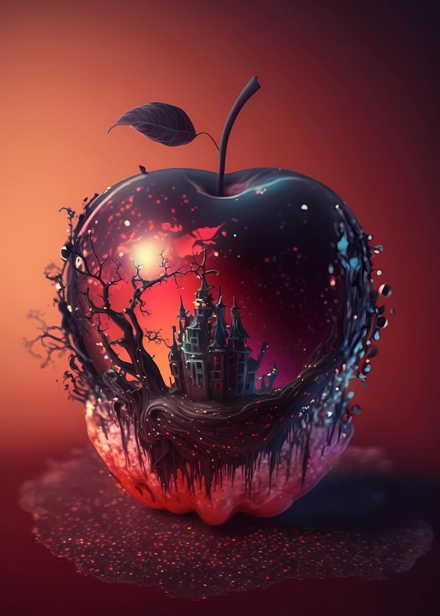 'Enchanted Apple' Poster, picture, metal print, paint by AI and ME ...
