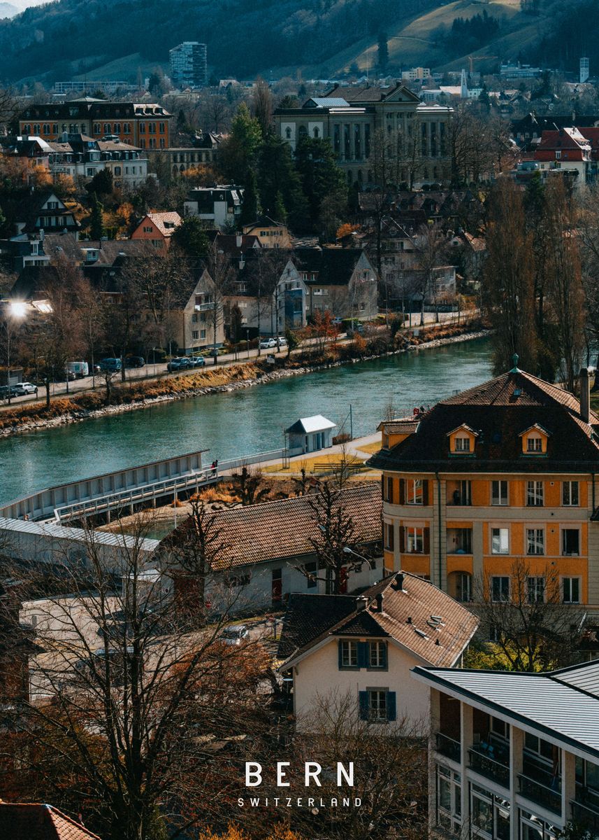 'Bern ' Poster, picture, metal print, paint by Travel Addict | Displate