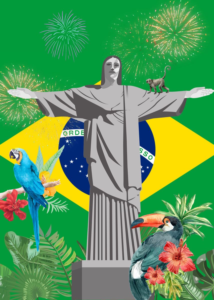 'tropical brazil' Poster, picture, metal print, paint by EDSON RAMOS ...