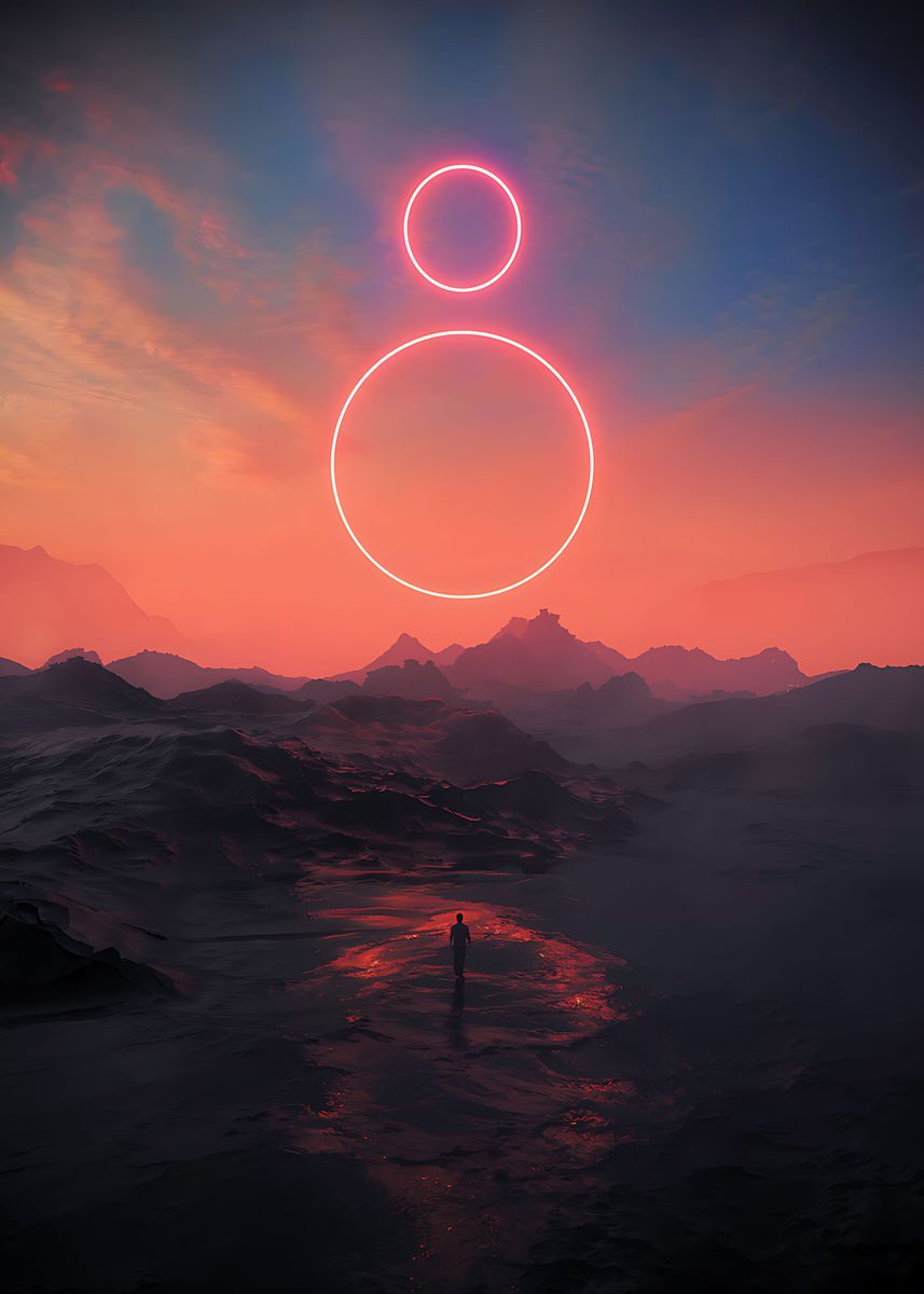 'A Mirror Tree Among Sky' Poster, picture, metal print, paint by ...