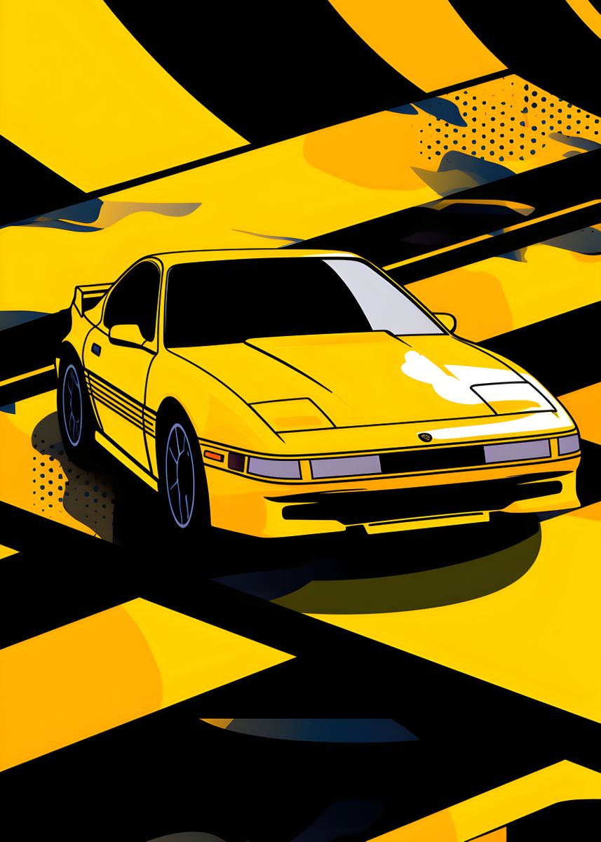 'Geometric Car Art' Poster, picture, metal print, paint by Mark Vincent ...