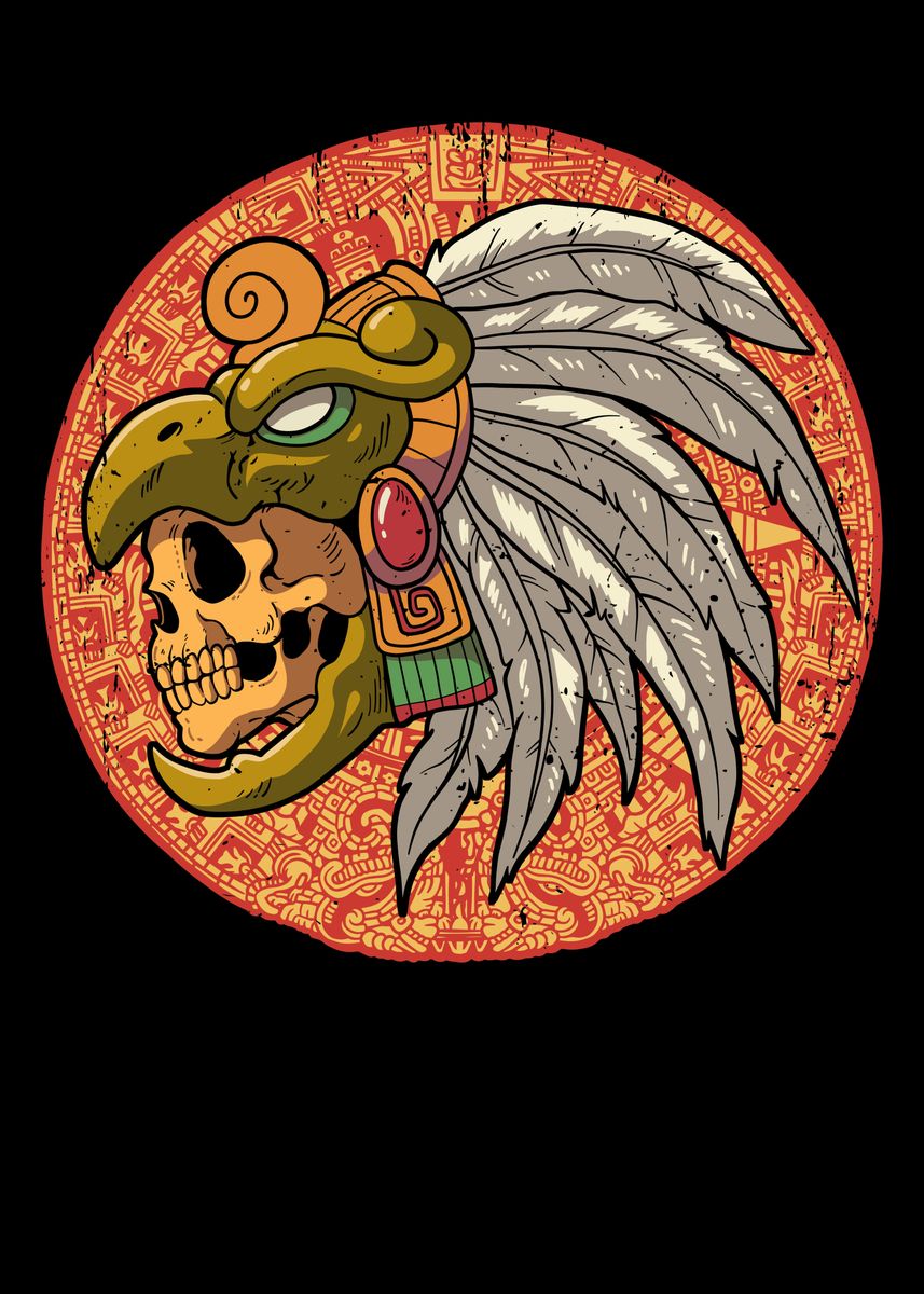 'Mexican Aztec Warrior' Poster, picture, metal print, paint by PxL ...