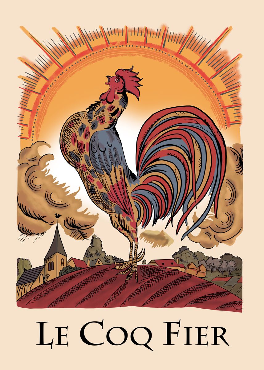 'The Proud Rooster' Poster, picture, metal print, paint by RogueDesign ...