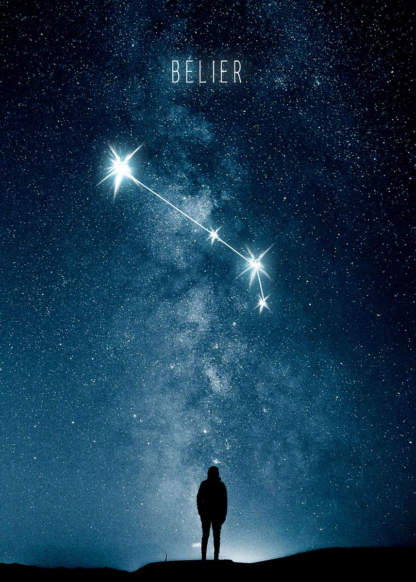 'BELIER' Poster, picture, metal print, paint by TroisiemeOeil | Displate