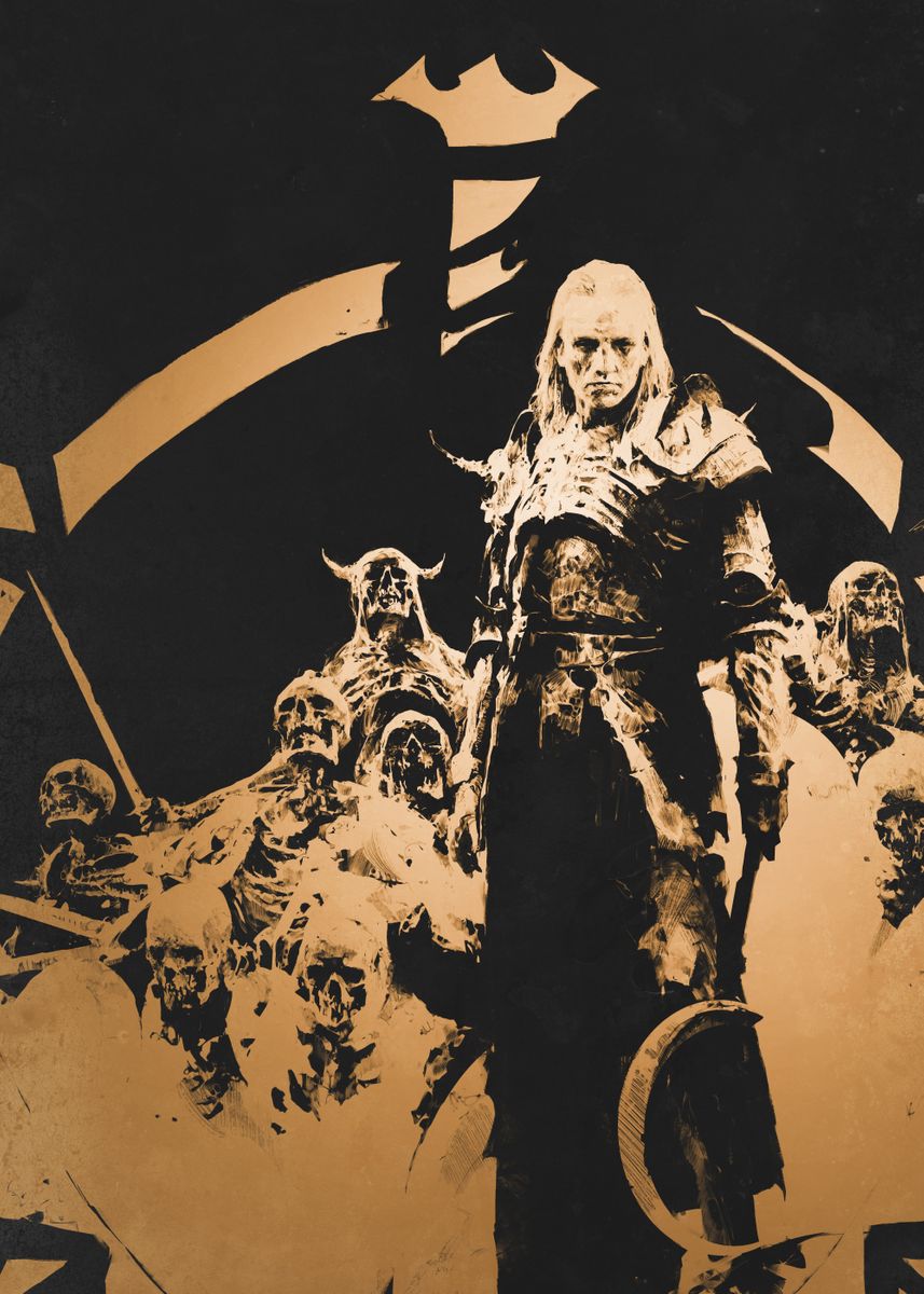 'Necromancer Gold' Poster, picture, metal print, paint by Diablo | Displate