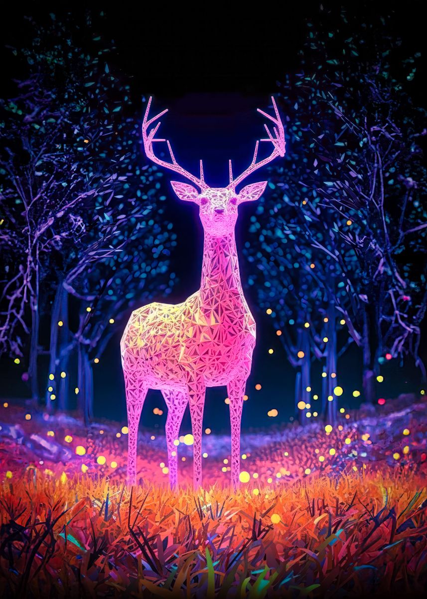 'Radiant Stag 5' Poster by Michael Strevens | Displate