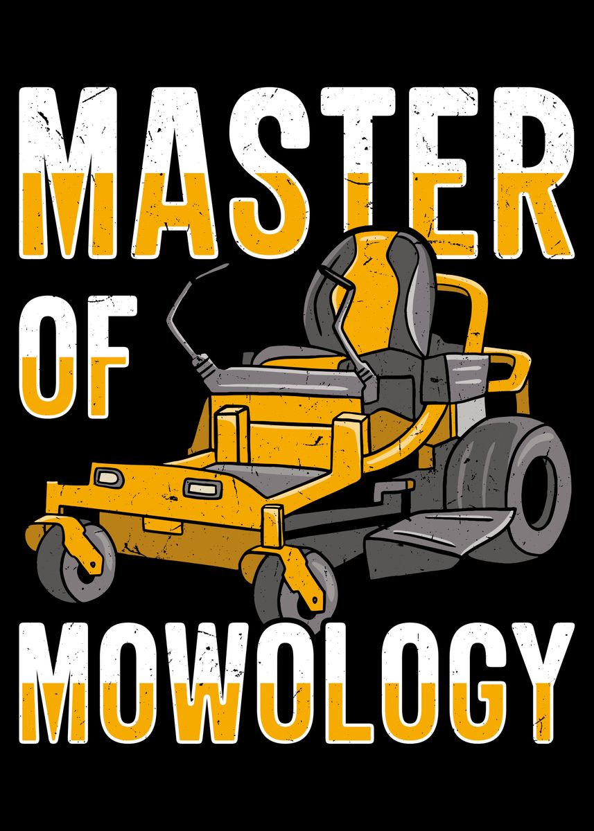 'Lawn Mowing Lawn Mower' Poster, picture, metal print, paint by Michael ...