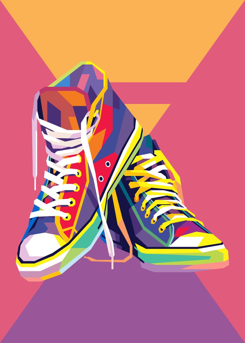 'Shoes Art' Poster by Indra | Displate