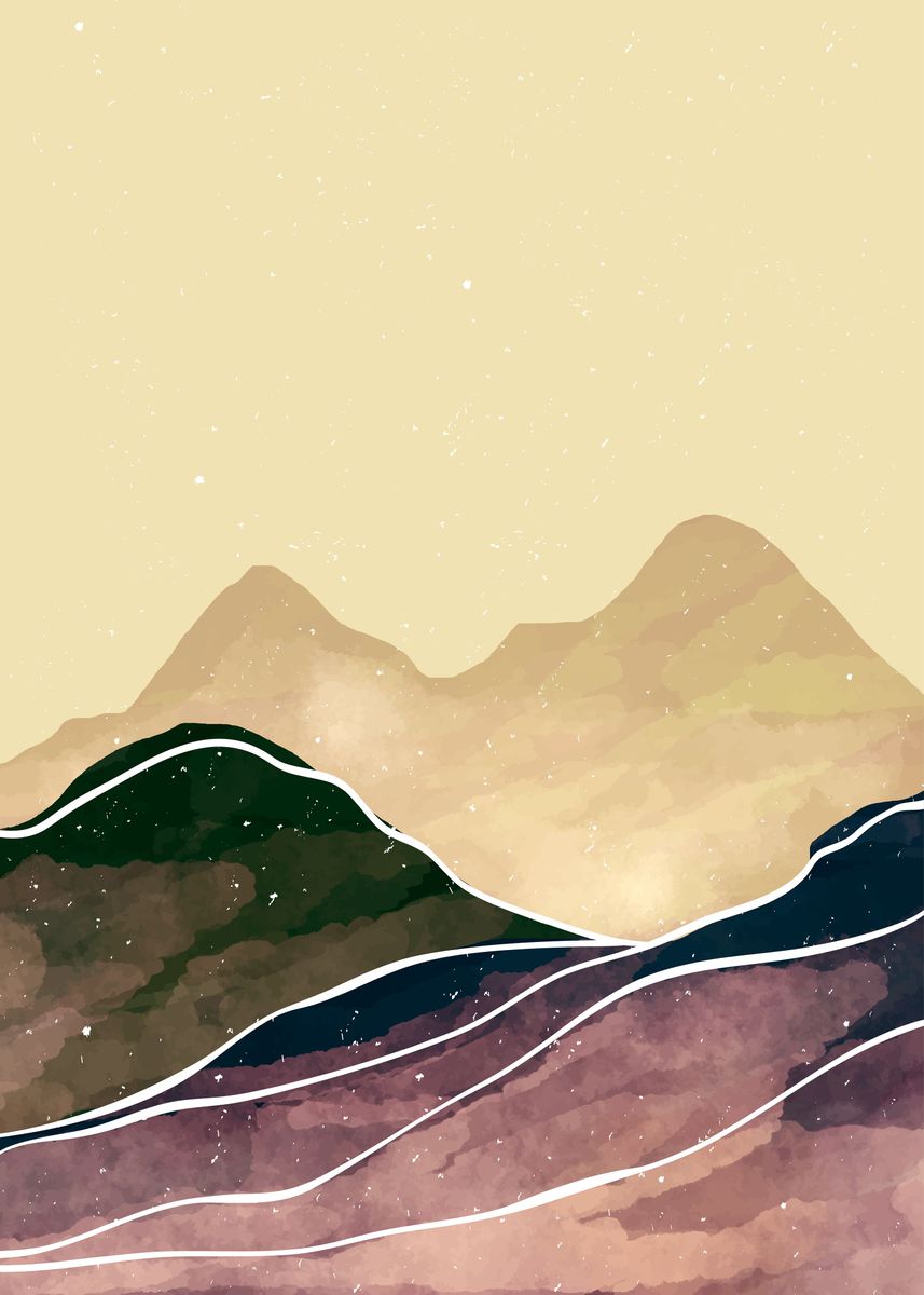 'Abstract Mountain' Poster by budi yanto | Displate