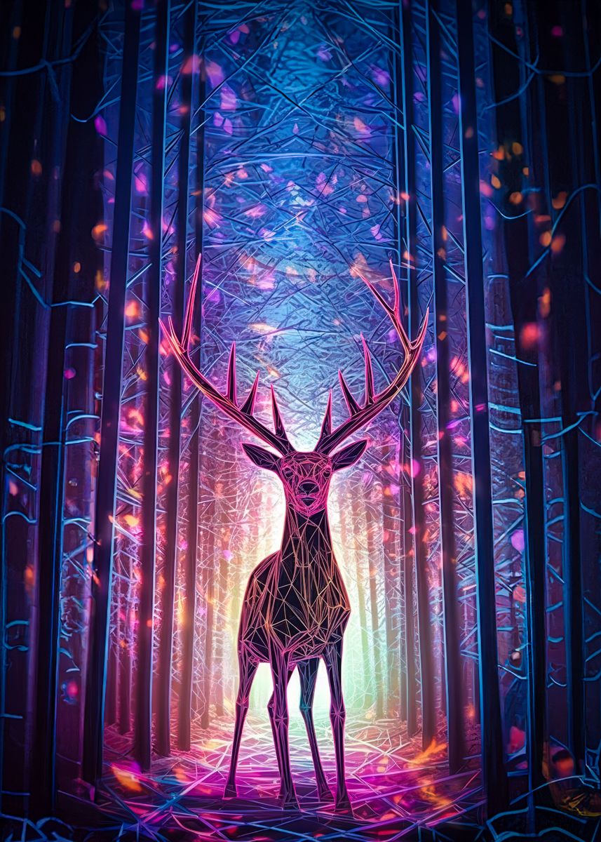 'Radiant Stag 2' Poster by Michael Strevens | Displate