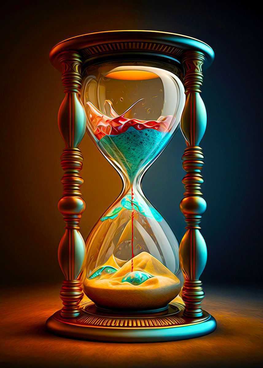 'Hourglass' Poster, picture, metal print, paint by Julien Etheve | Displate