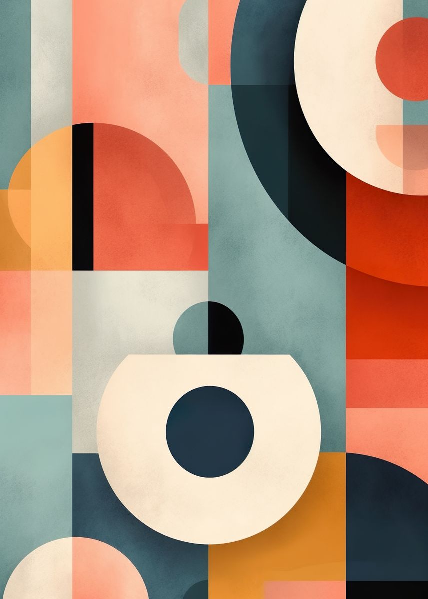 'Abstract Cirle Lines Art' Poster by AyrioArt | Displate