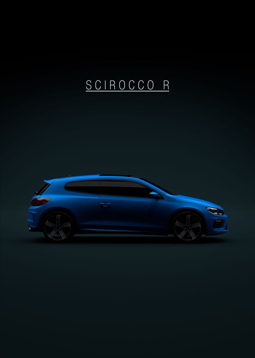 '2015 VW Scirocco R Blue' Poster, picture, metal print, paint by 21 MXM ...