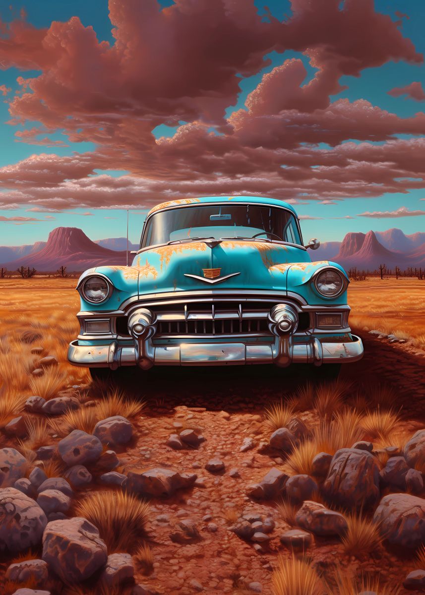 'Retro Delight' Poster, picture, metal print, paint by AI and ME | Displate