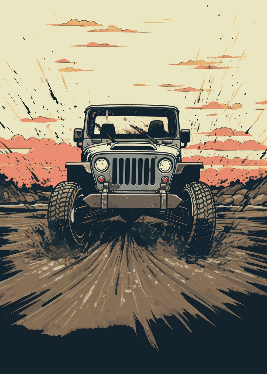'Offroad Vehicle' Poster, picture, metal print, paint by Mobilunik ...
