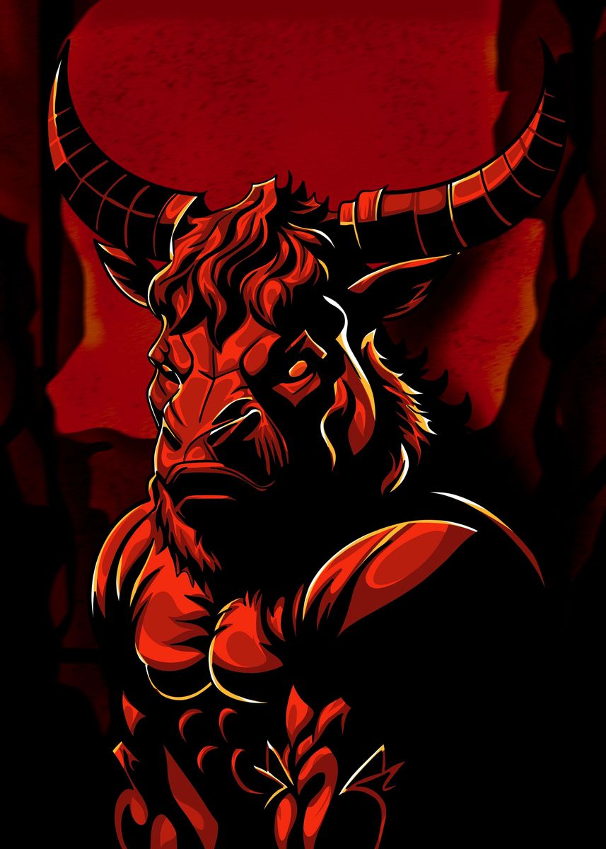 'King Minotaur' Poster, picture, metal print, paint by Imad Madd | Displate
