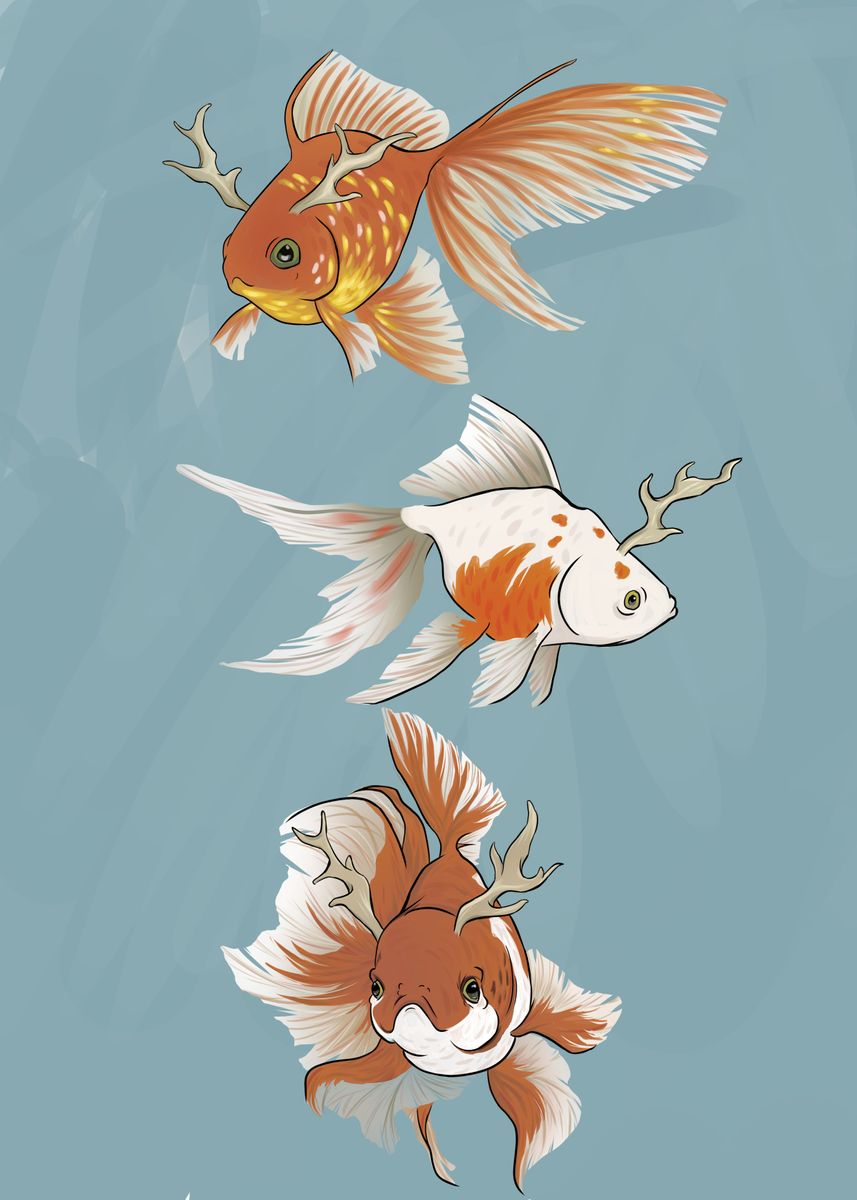 'Goldfish' Poster, picture, metal print, paint by Matthew Jenkins ...