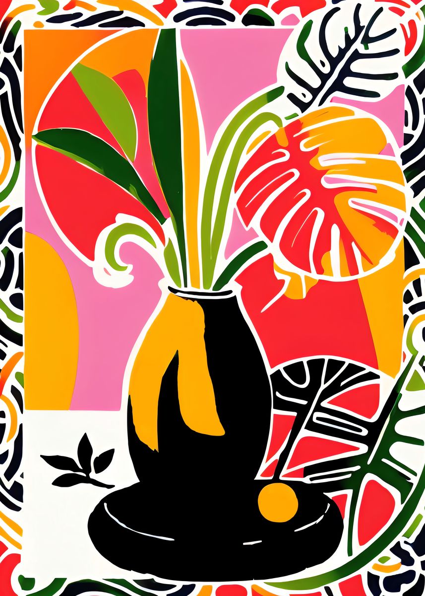 'Eclectic Paper Cutouts' Poster, picture, metal print, paint by BluePinkPanther | Displate