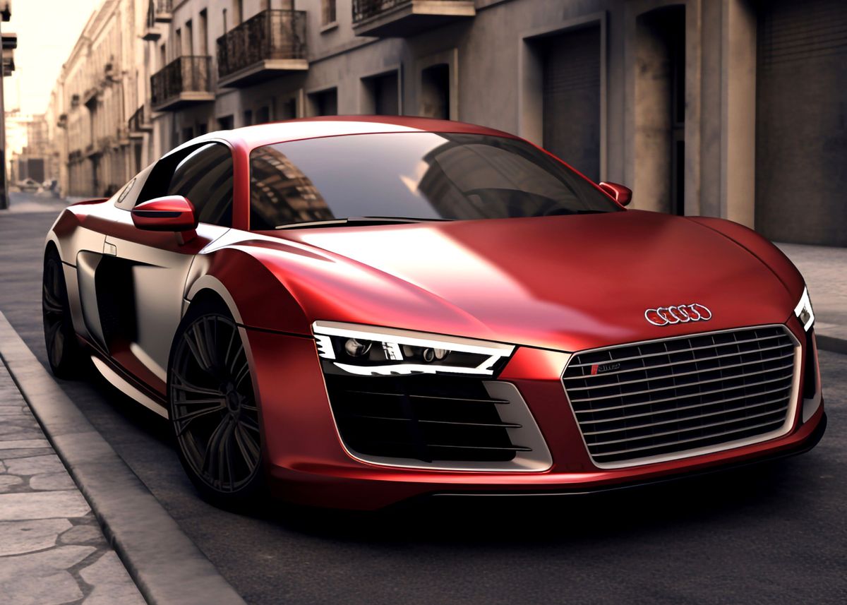 'Audi r8 car' Poster by FotoKonzepte | Displate