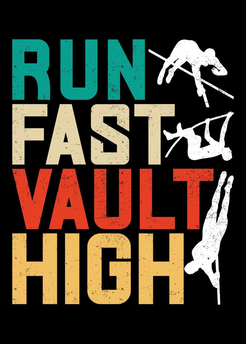 'Pole Vaulting Pole Vaulter' Poster, picture, metal print, paint by ...