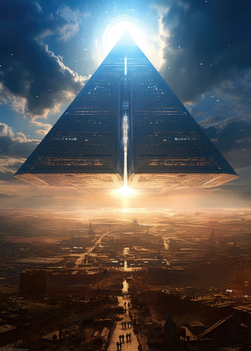 'Floating Pyramid' Poster, picture, metal print, paint by Steven ...