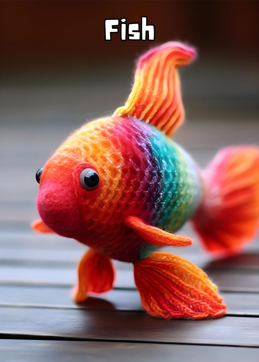 'Colorful Kids Fish Poster' Poster, picture, metal print, paint by Mark ...