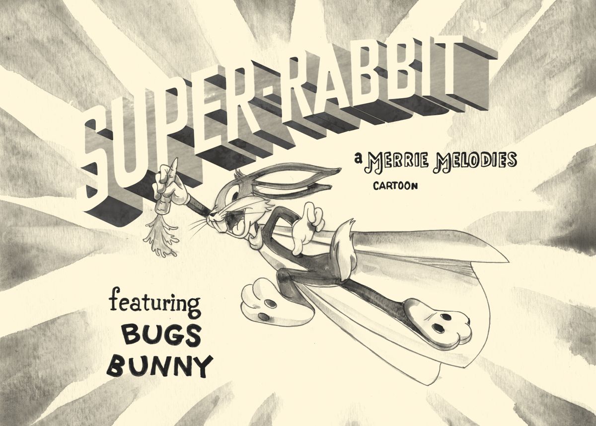 'Super-Rabbit' Poster by Looney Tunes | Displate